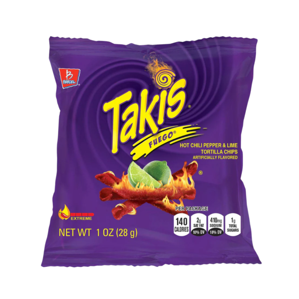 Fiery TAKIS FUEGO HOT CHILLI CHIP - Wally's Convenience Store