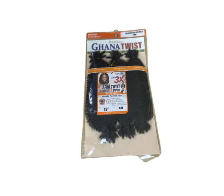 3X Afro twist Bulk 36 Strands 12″ (Color: 1B) - Wallysconveniencestore